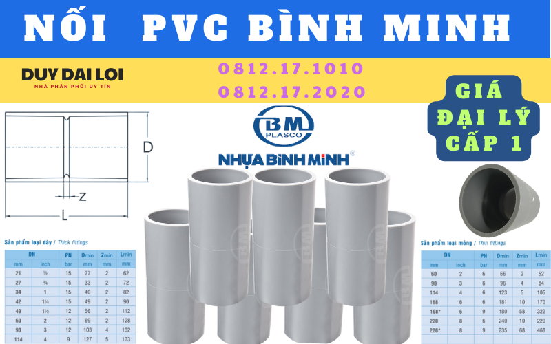 NỐI TRƠN PVC BINH MINH